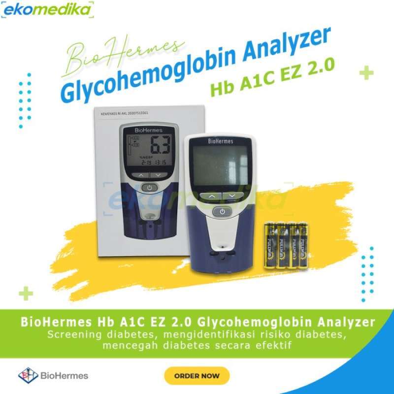 Jual Alat Cek Hba1C Biohermes Hb A1C Ez 2.0 Glycohemoglobin Analyzer di ...