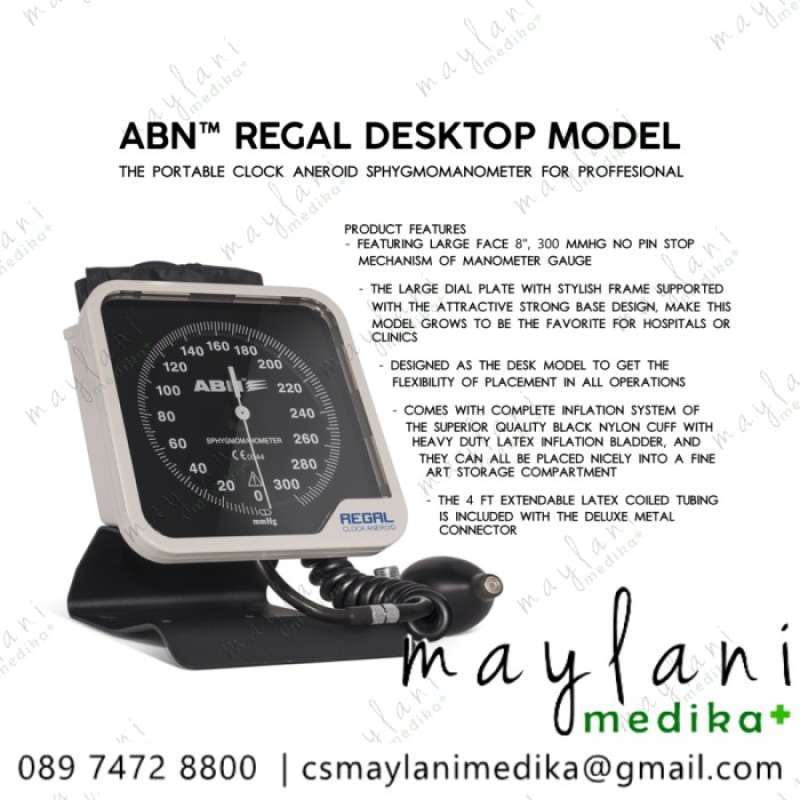 Jual Abn Clock Aneroid Desktop Mode / Tensimeter Aneroid di Seller ...