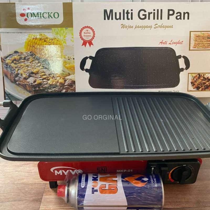 Jual Promo Paket Barbeque / Bbq Set Kompor Myvo + Grill Pan Omicko + Tabung Gas Terbaru di ...