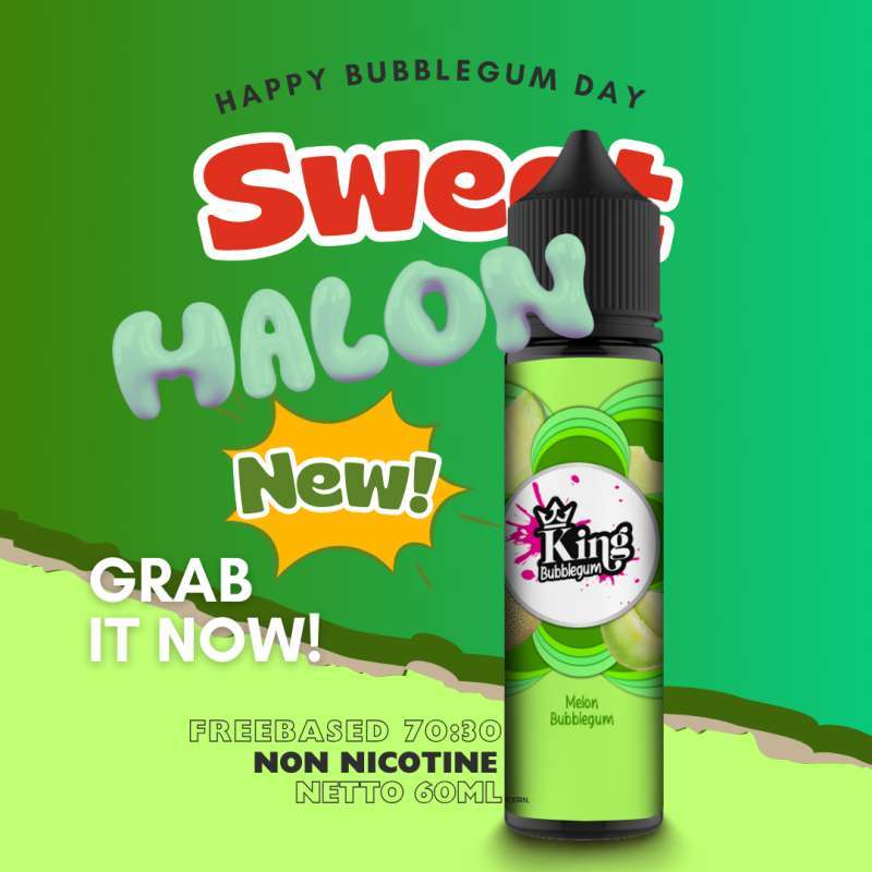 Promo Liquid Vape Vapor Freebase King Bubblegum 60ml Rasa Grape Diskon ...