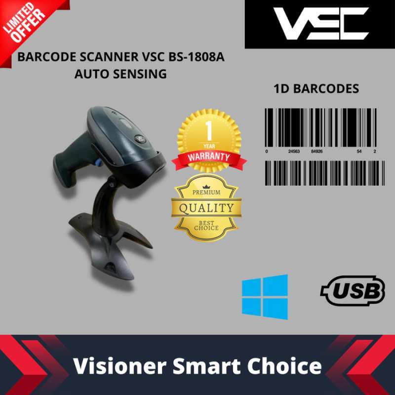 Promo BARCODE SCANNER VSC BS-1808A AUTO SENSING - SETARA SCANNER EPPOS ...