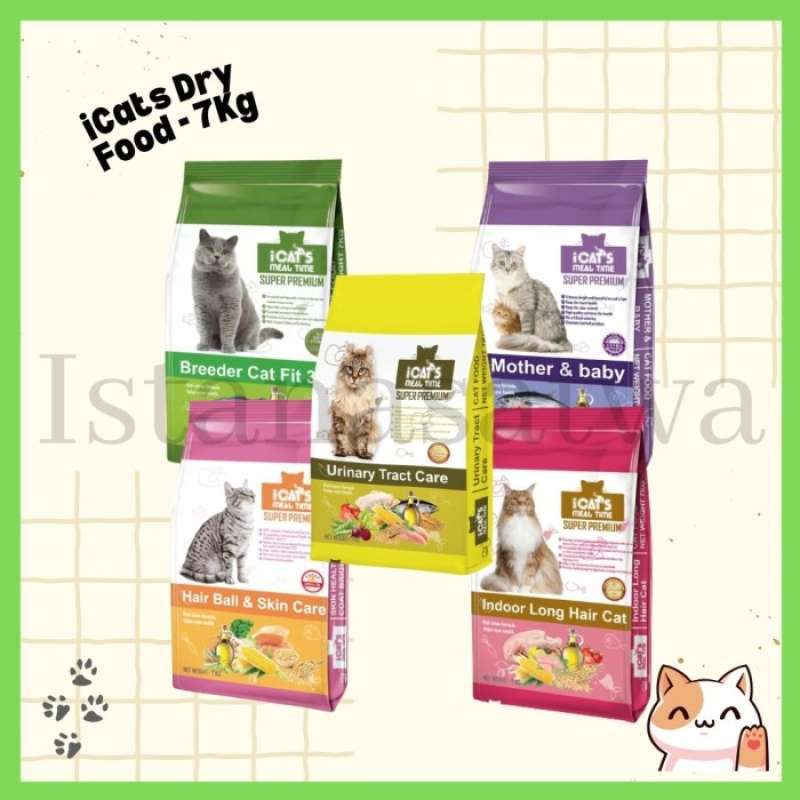 Jual iCats Meal Time 7Kg - Makanan Kucing Kering Super Premium Cat Food ...