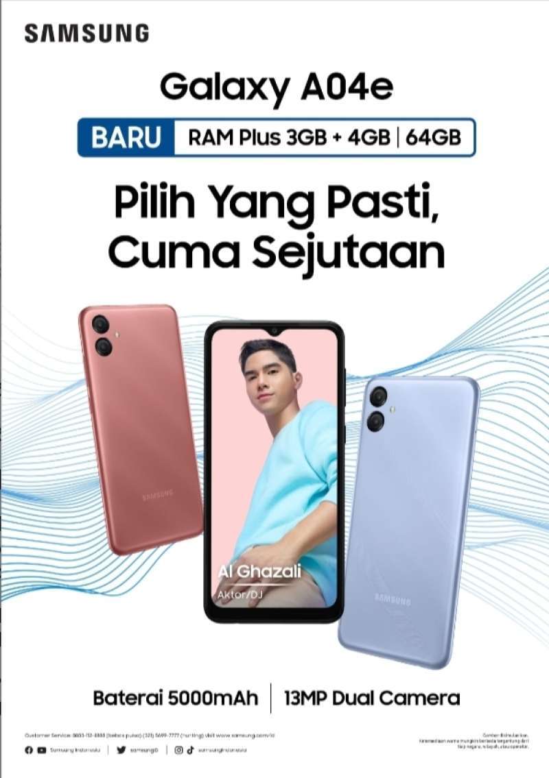 Samsung A04e - Cicilan 0% & Bebas Biaya Layanan Maret 2024