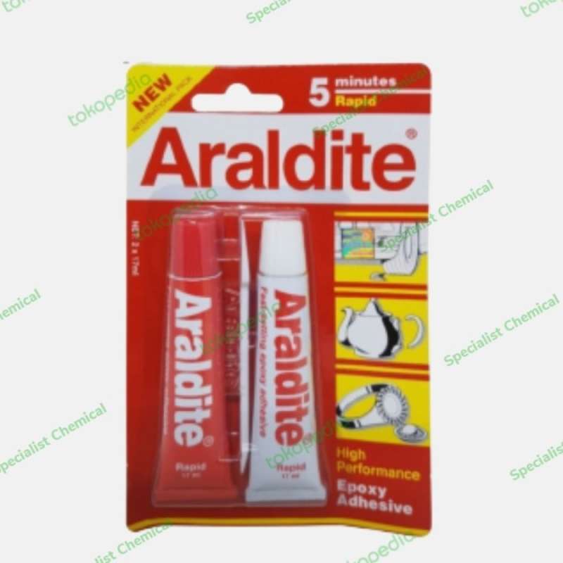 Jual Lem Besi Araldite Merah Epoxy 5 Menit Resin - Hardener Adhesive Di ...