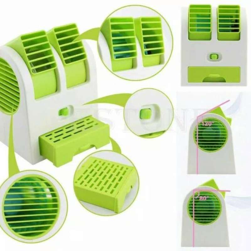 Promo Ac Duduk Mini Portable Double Cooler Fan Kipas Angin Aroma Terapi ...