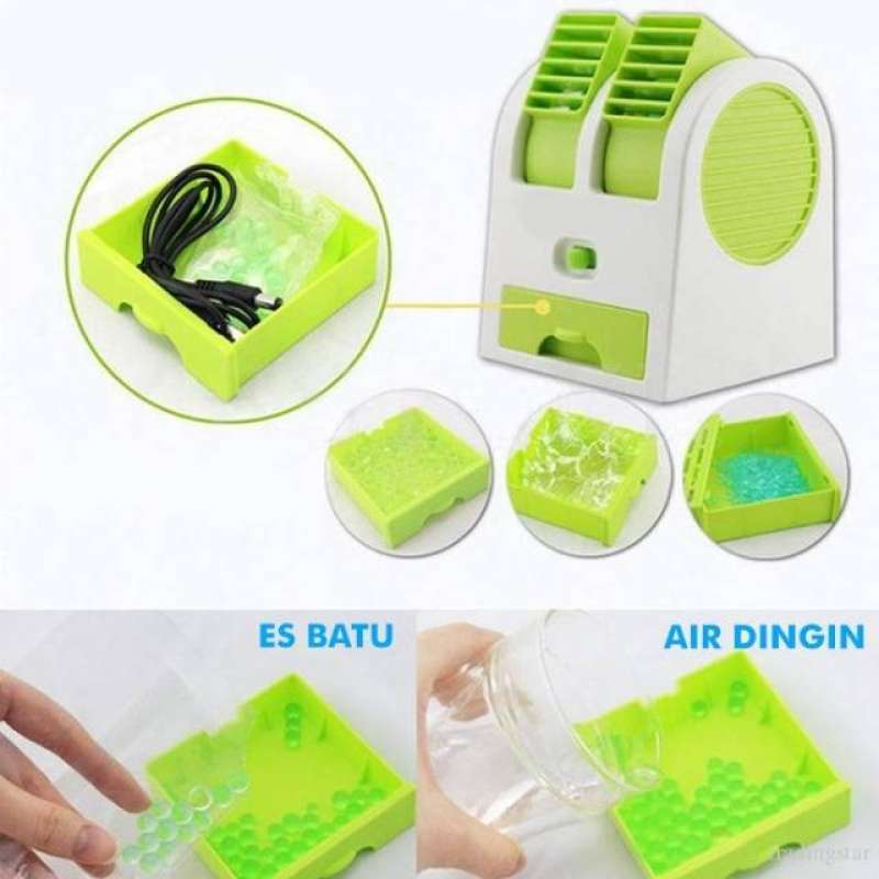 Promo Ac Duduk Mini Portable Double Cooler Fan Kipas Angin Aroma Terapi ...