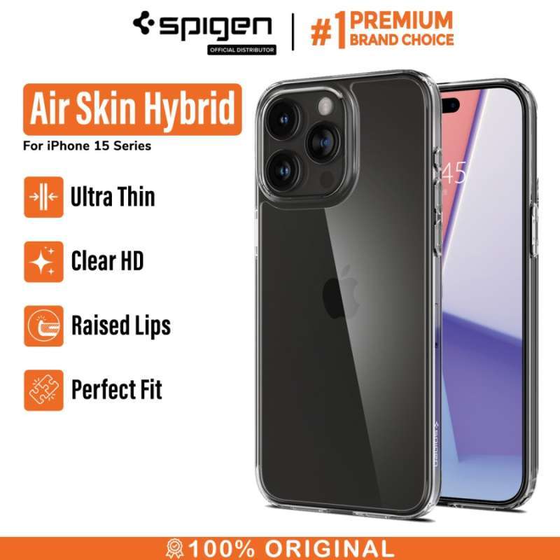 Promo Case iPhone 15 Pro Max Plus Spigen Air Skin Hybrid Clear Slim Casing Diskon 5% di Seller ...