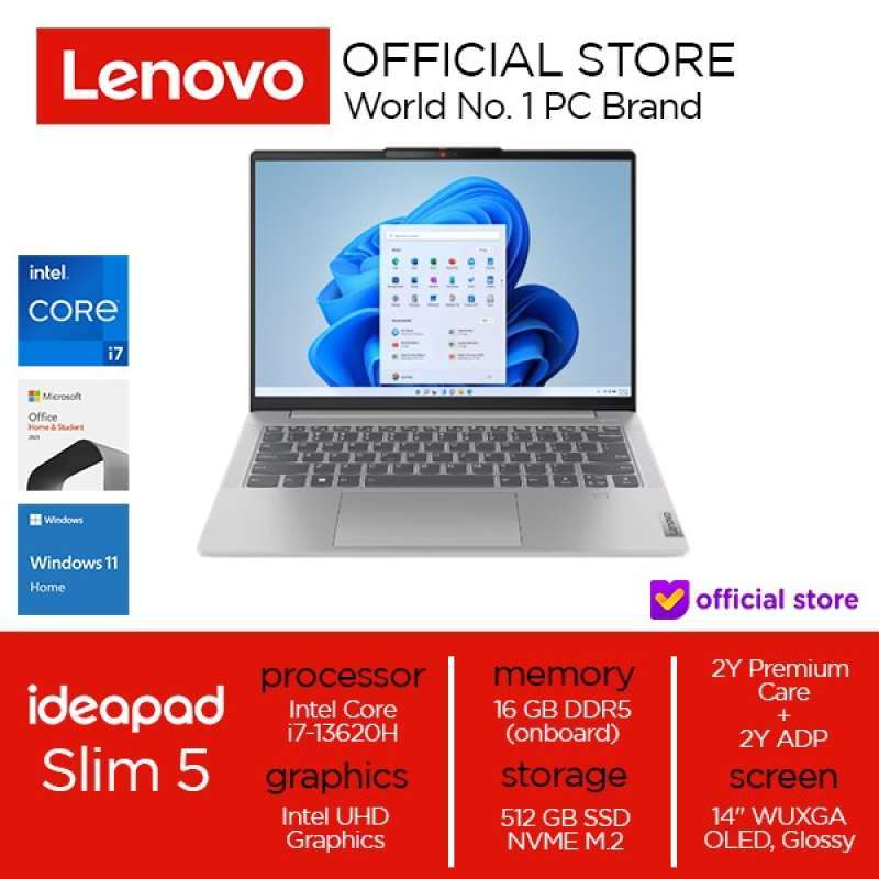Jual LENOVO IdeaPad Slim 5i 14IRL8 82XD0067ID CI7 13620H 16GB 512GB UMA 14 0 BLK WIN11 OHS2021
