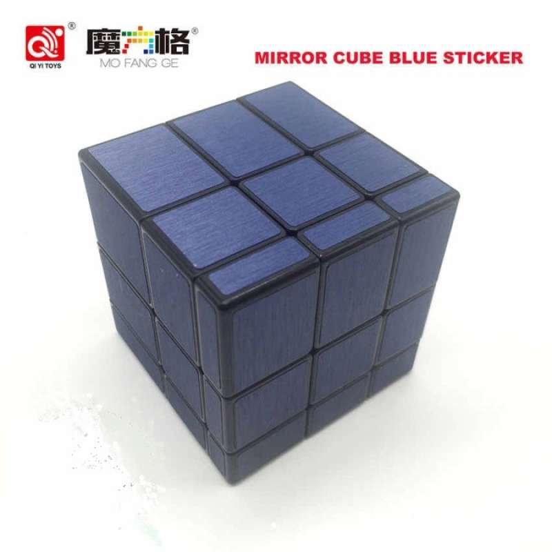 Jual Rubik QiYi Mirror 3x3 Blue 3x3x3 Qi Yi Mirror Block Cube Biru Navy ...