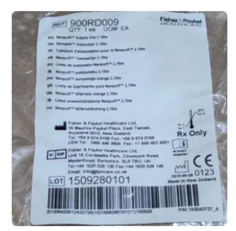 Promo Original Selang Conector Oxygen Neopuff Fisher Paykel 900rd009 ...