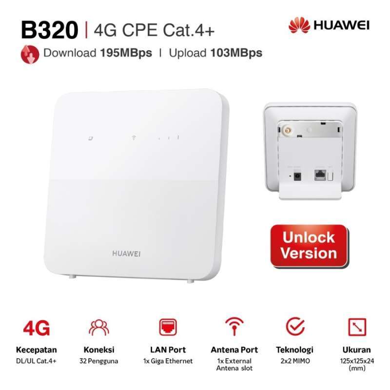 Promo Router Huawei 4G LTE B320 Wireless 4G CPE 5s 300Mbps All Operator ...
