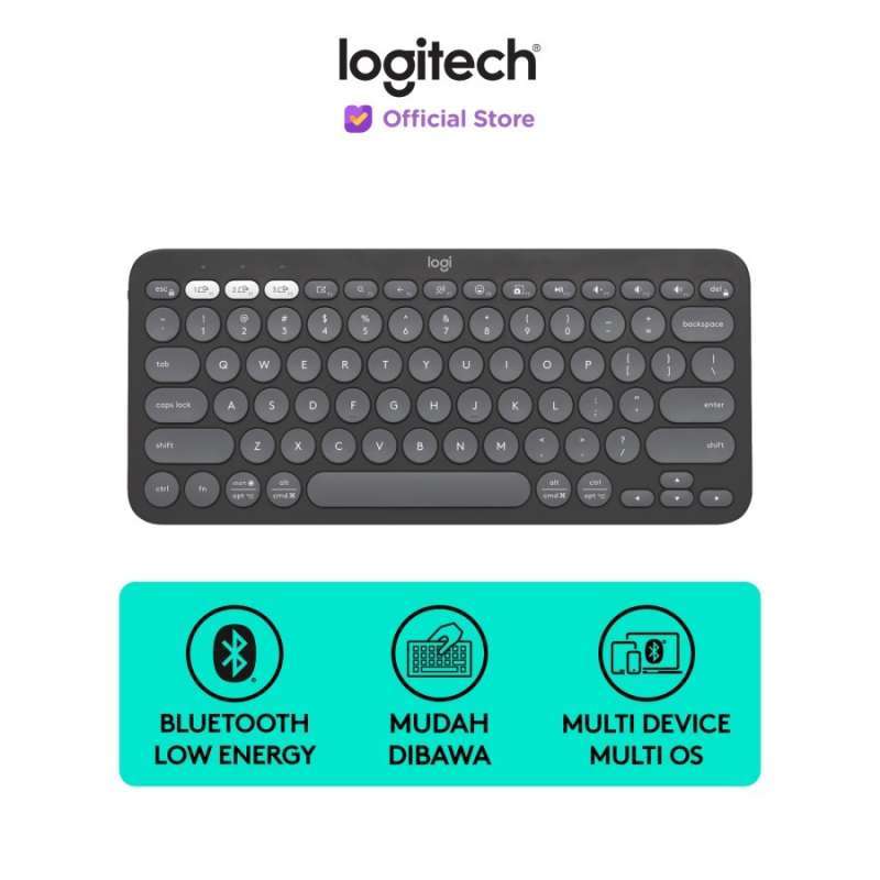 Jual Logitech Pebble Keys2 K380s Keyboard Wireless Bluetooth ...