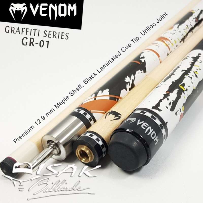 Jual Venom Pool Cue Gr-01 - Graffiti Uniloc Series Billiard Sti Biliar ...