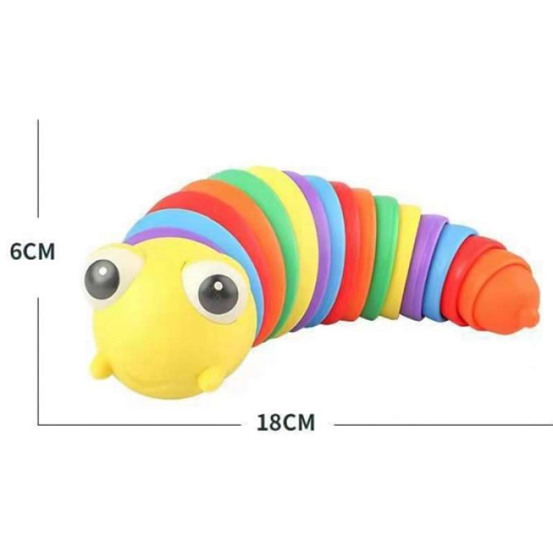 Promo Zu345 Mainan Simulasi Cacing 3d Warna Acak Untuk Anak Dan Dewasa ...