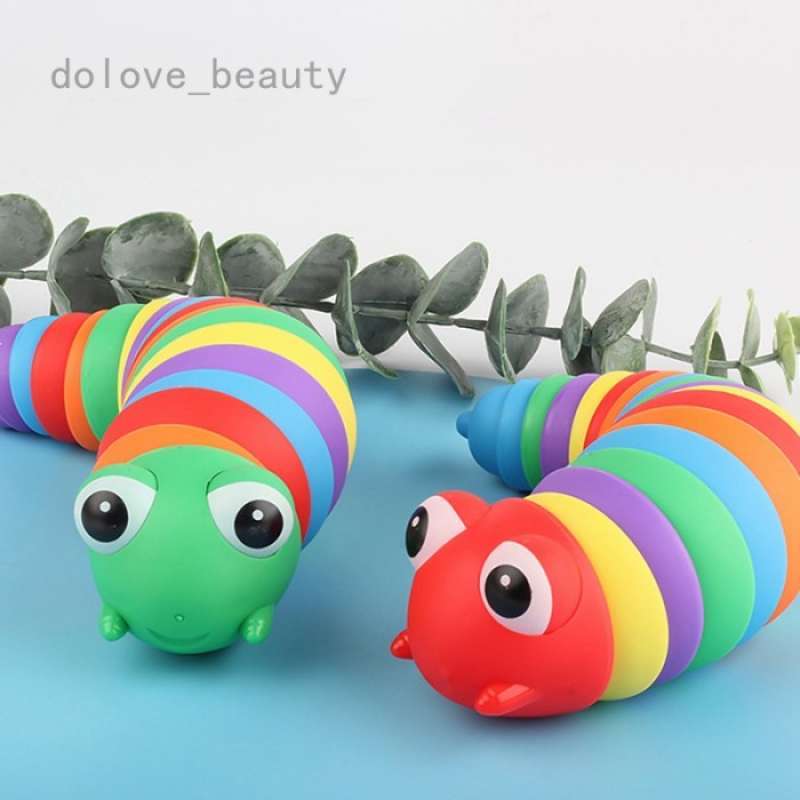 Promo Zu345 Mainan Simulasi Cacing 3d Warna Acak Untuk Anak Dan Dewasa ...