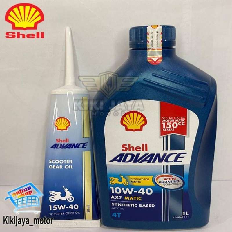 Promo OLI MOTOR SHELL ADVANCE 4T AX7 MATIC 150CC 10W-40 1L+OLI GARDAN ...