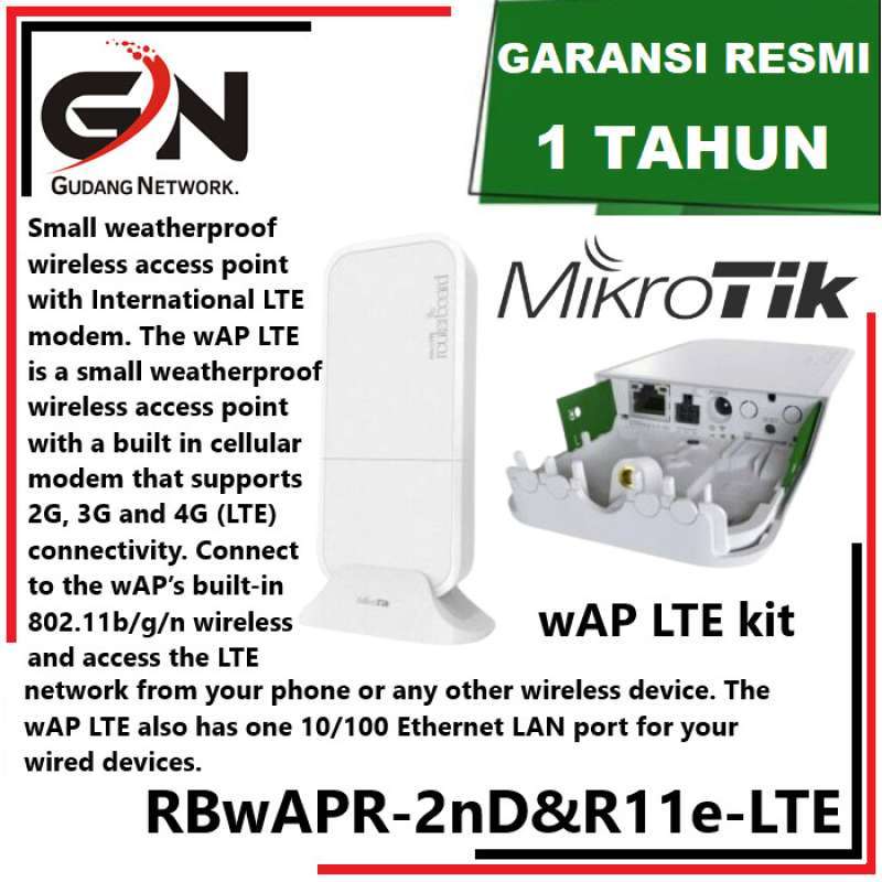 Promo Mikrotik wAP LTE kit RBwAPR-2nD&R11e-LTE Router Wireless LTE ...