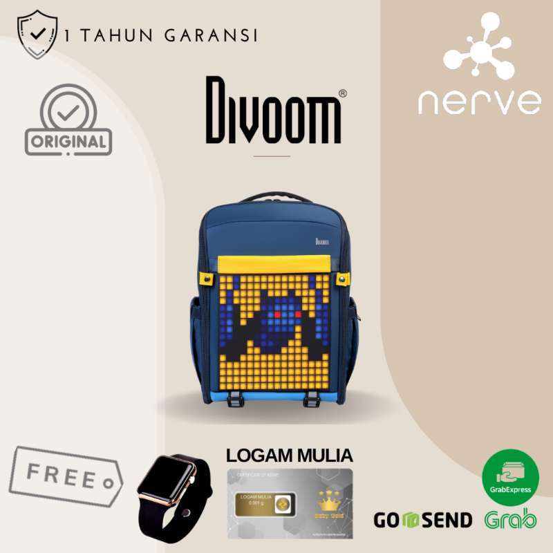 Jual Divoom Backpack S RGB Pixel Art DIY Tas LED Screen Display Smart ...