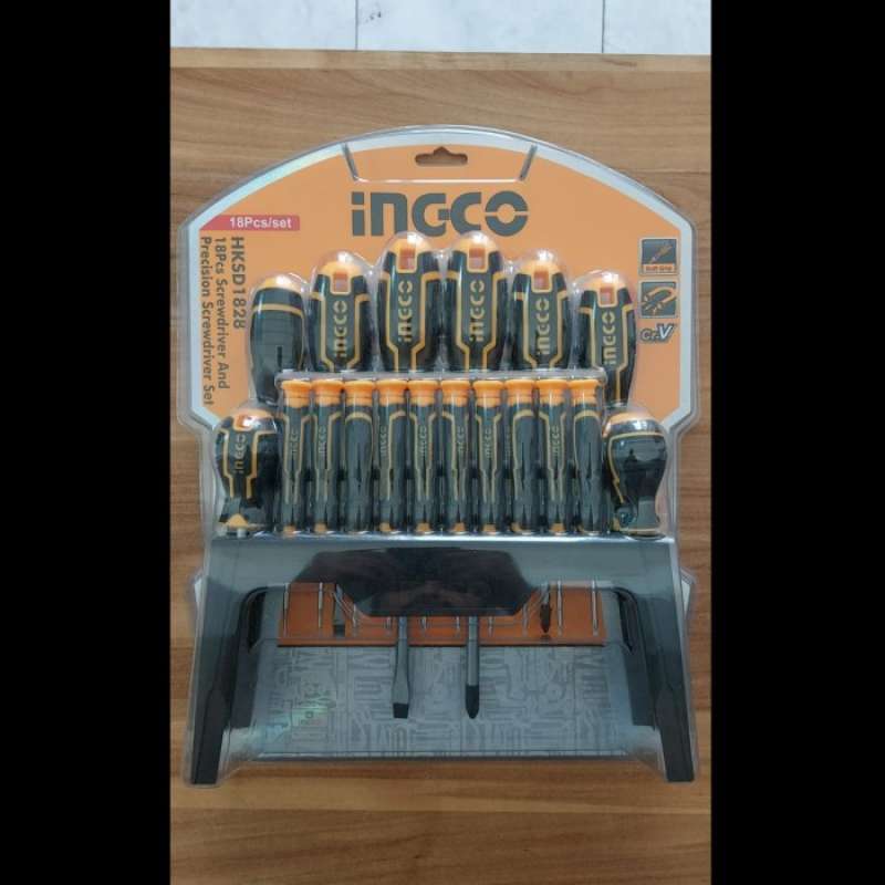 Promo 18-pcs Screwdriver & Precision Ingco Hksd1828 Obeng Set Presisi ...