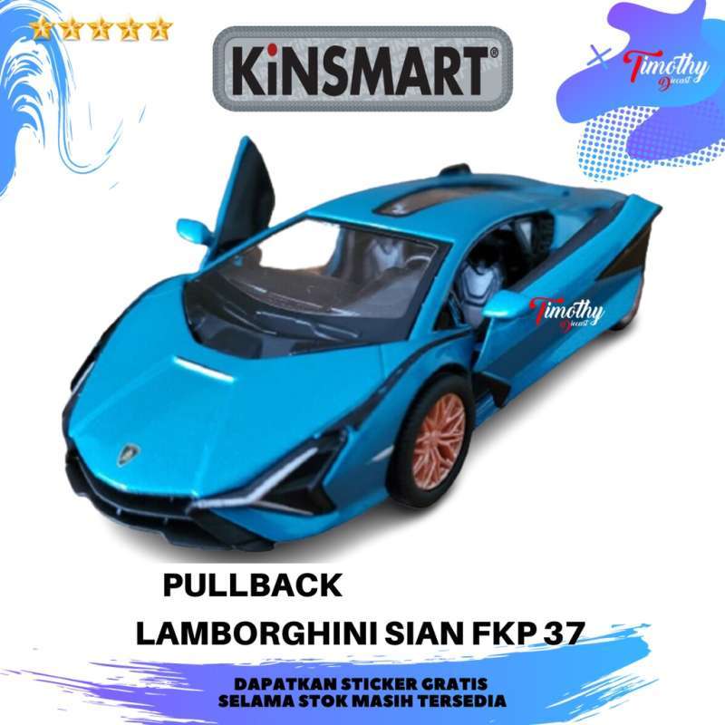 Promo Diecast Kinsmart Lamborghini Sian Fkp 37 Varian Warna Pullback ...