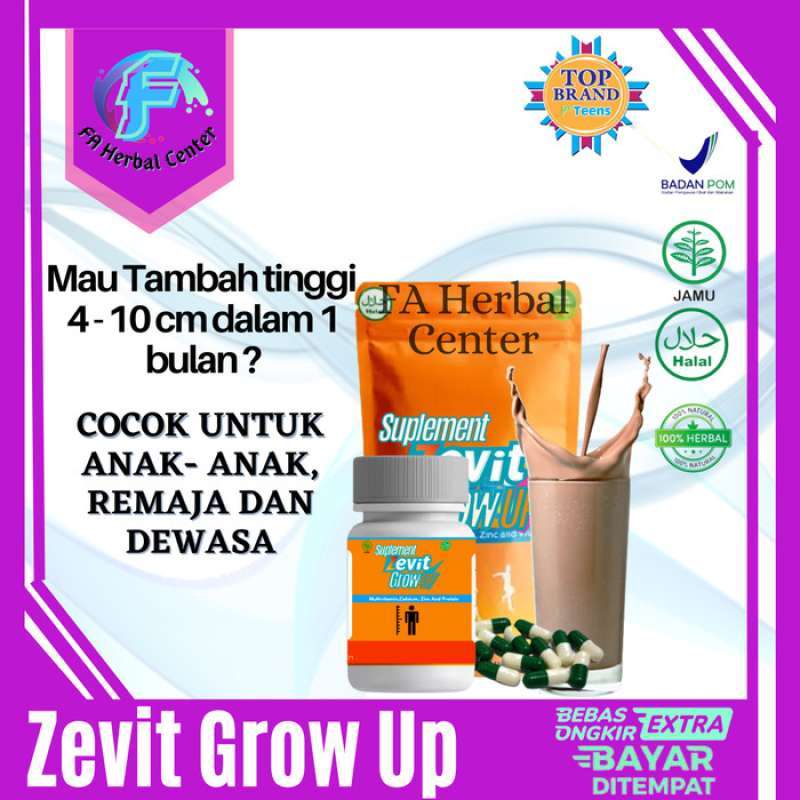 Jual Zevit Grow Up Obat dan Susu penambah tinggi badan anak-anak dan ...