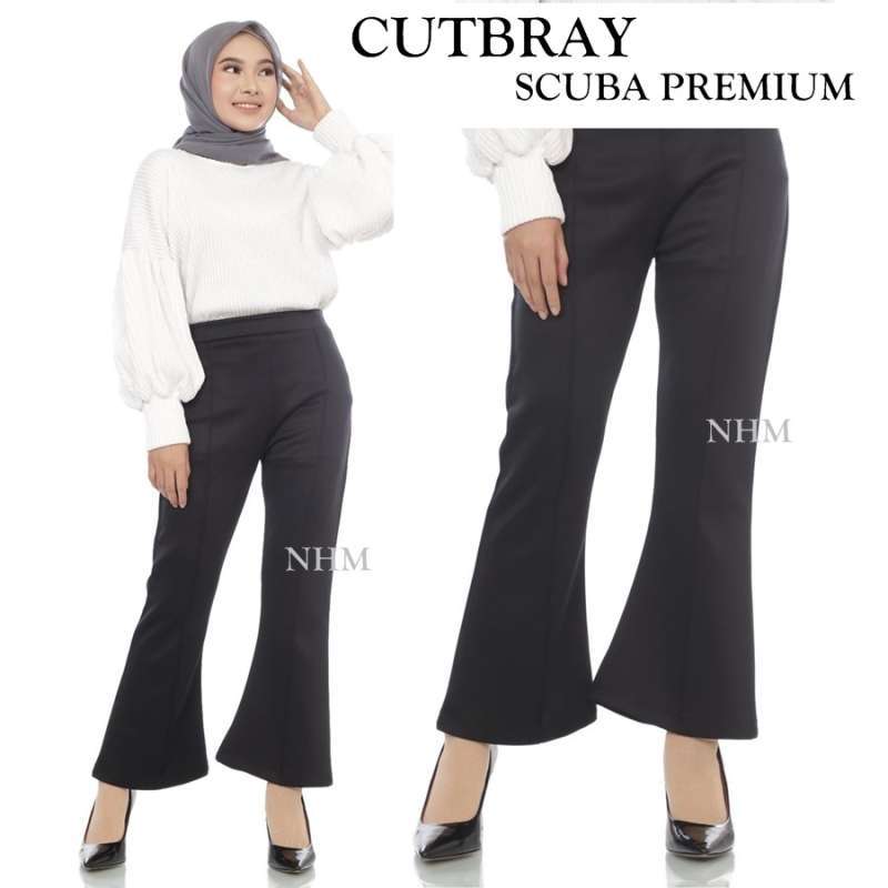 Jual Celana Panjang Cutbray Scuba Premium, Celana Cutbray Wanita Di ...