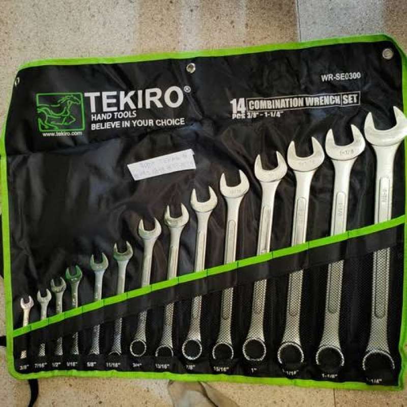 Promo Tekiro kunci ring pas set 14 pcs ukuran 3/8 sampai 1 1/4 inch ...