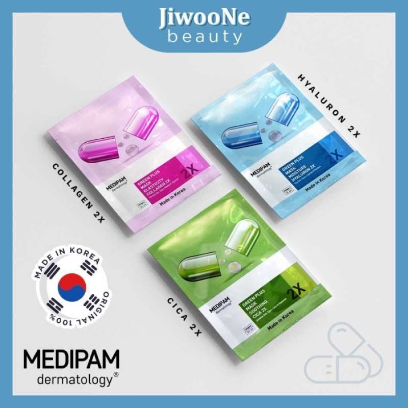 Promo MEDIPAM Sheet Mask Cica Hyaluron Collagen masker wajah Korea ...