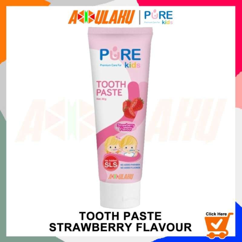 Promo Pure Kids Toothpaste Pasta Gigi Anak Strawberry Flavour 50 Gr ...