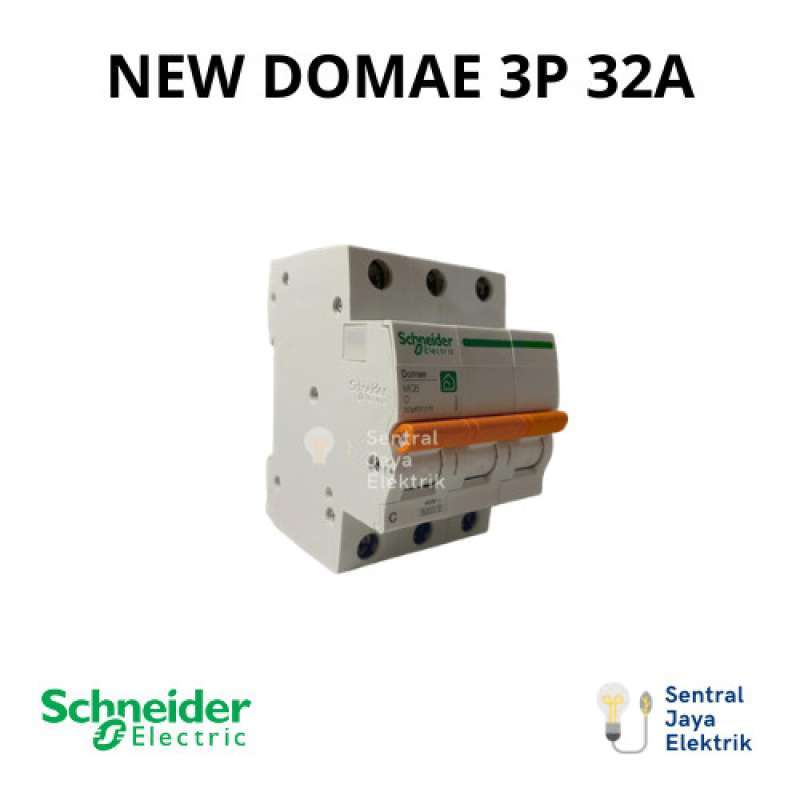 Promo SCHNEIDER ELECTRIC MCB NEW DOMAE 3PHASE 32A (AMPERE) Diskon 23% ...