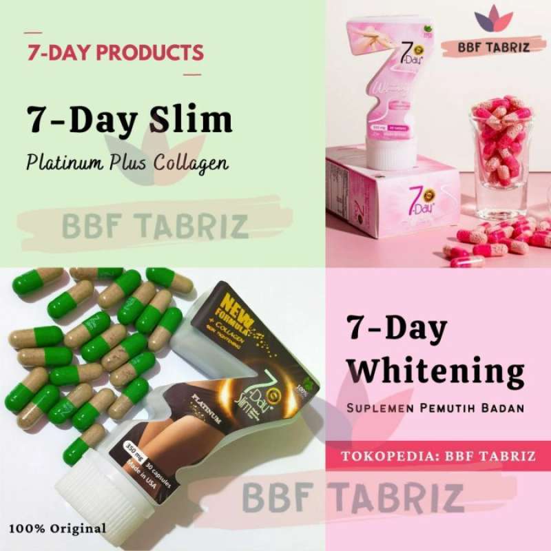 Promo 7 Days Slim Platinum Plus Collagen | Pelangsing Badan | 7 Day ...