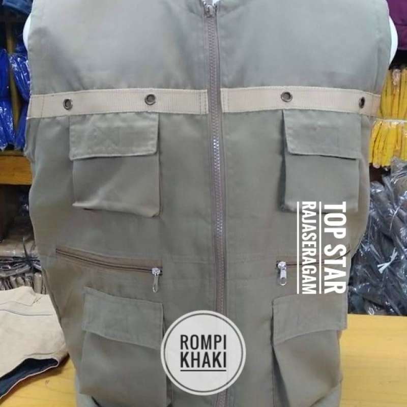 Promo Rompi Vest PDH Kerja Komunitas PDL Proyek Bordir Lapangan Safety ...