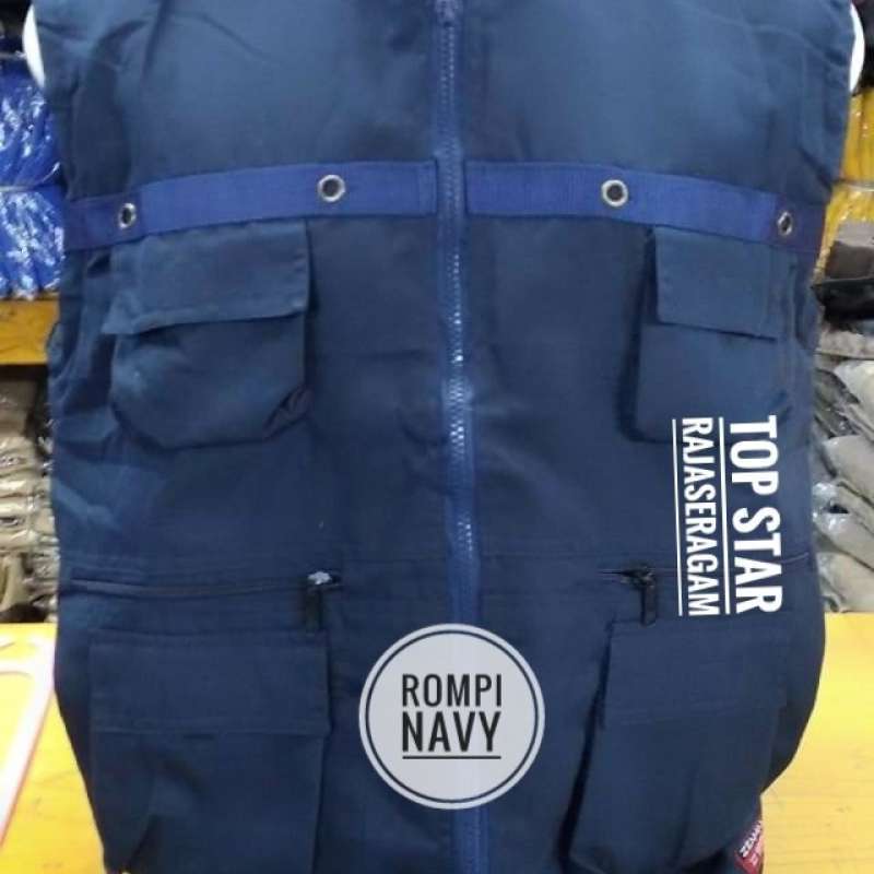 Promo Rompi Vest PDH Kerja Komunitas PDL Proyek Bordir Lapangan Safety ...