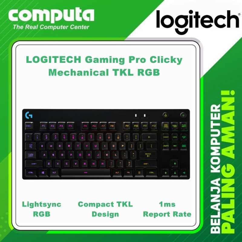 Promo Logitech Pro Gaming Keyboard Clicky Rgb Gx Diskon 31% Di Seller ...
