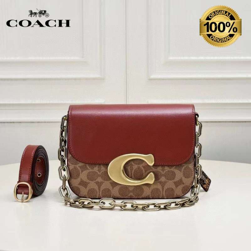 Jual Tas Wanita Coach Idol Bag Signature Canvas With Snakeskin Detail ...