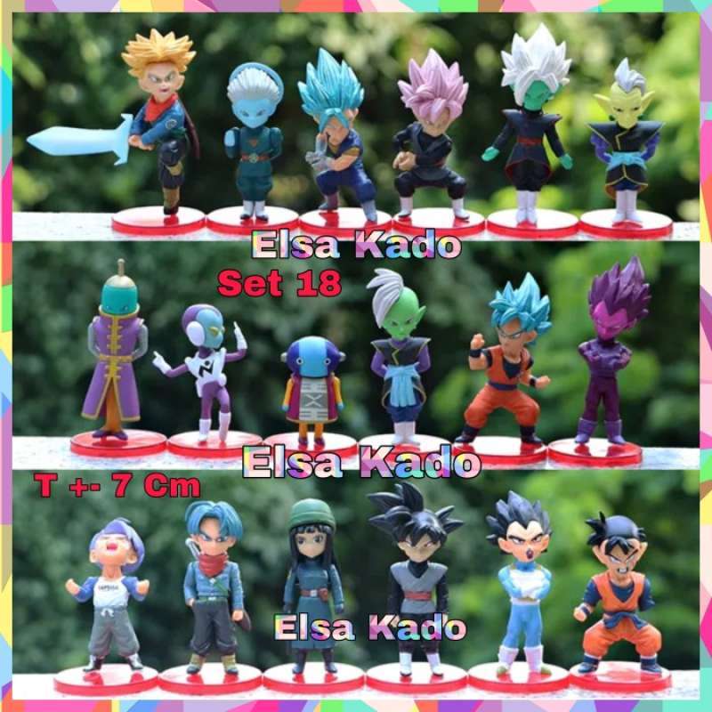 Promo Action Figure Dragon Ball Set Mini Son Goku Trunks Vegeta Gohan ...