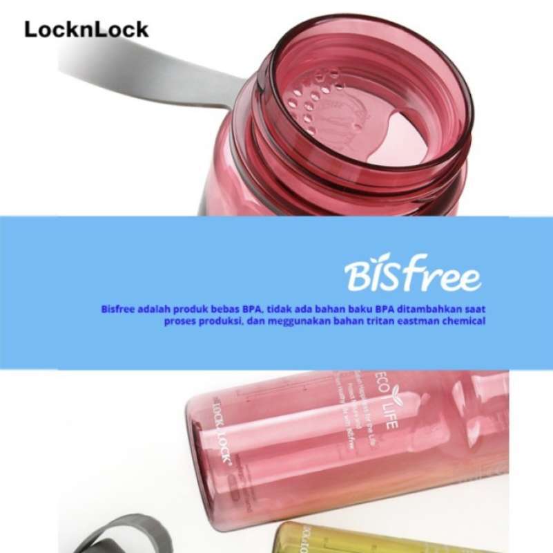 Promo LOCKnLOCK TWO TONE WATER BOTTLE TRITAN BOTOL AIR MINUM 800ml ORIGINAL Diskon 33% di Seller ...