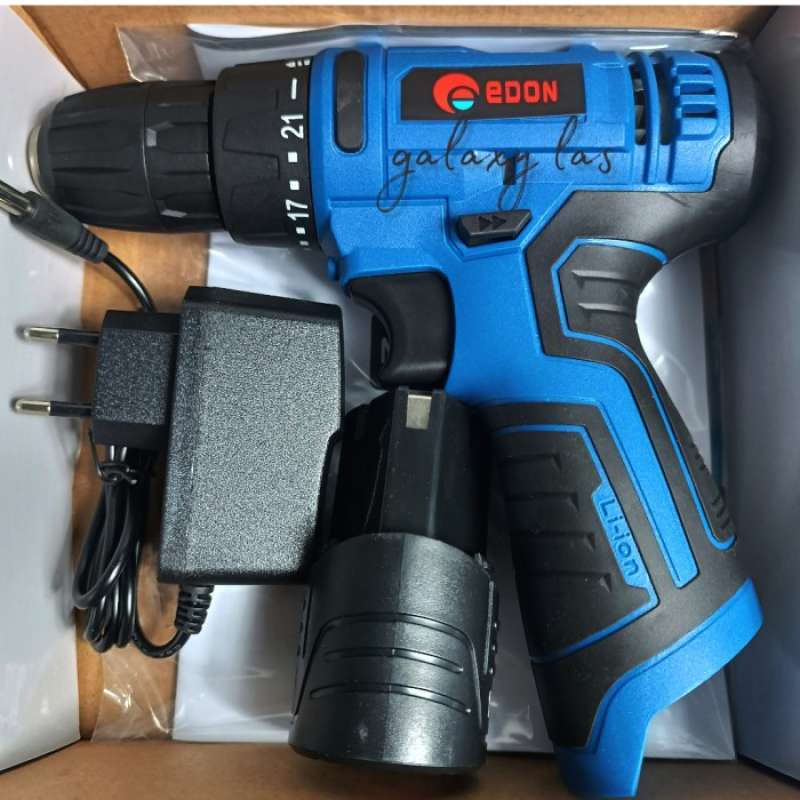 Promo MESIN BOR CORDLESS BATERAI CAS KAYU DAN BESI TYPE Edon ED3 1210 ...