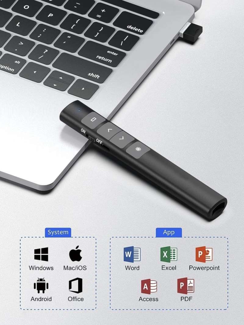 Jual Laser Pointer Pen Pointer Presentasi Wireless Presenter 2.4GHZ di ...