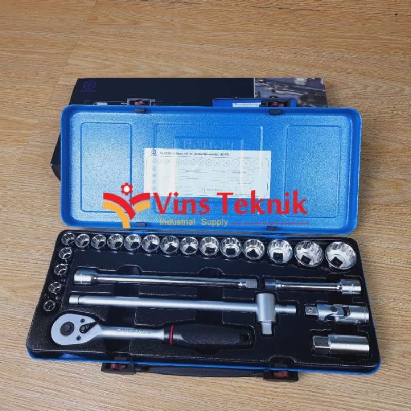 Promo Socket Set Action Kunci Socket Set 1/2 Inch 8-32mm 24pcs Diskon ...