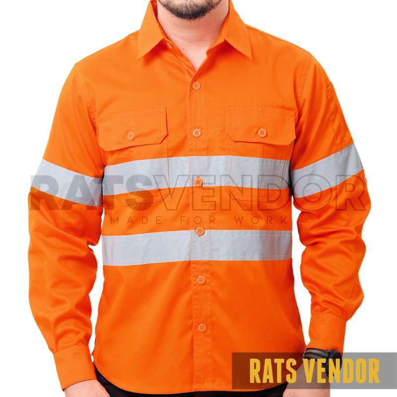 Jual Ratsvendor Kemeja Safety K3 / Baju Proyek Tambang / Wearpack Kerja ...