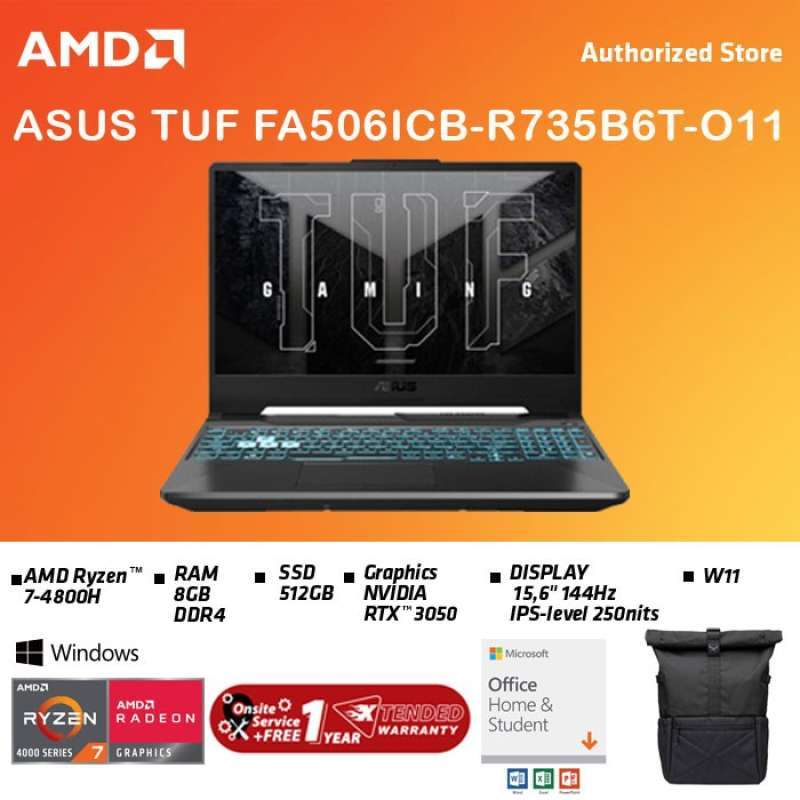 Promo ASUS TUF A15 FA506ICB-R735B6T-O11 (Ryzen 7-4800H/RTX3050/8G/512G ...