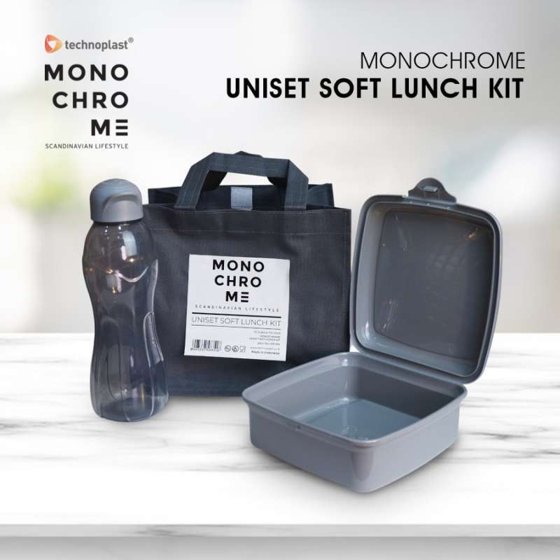 Promo Technoplast Set Tempat Makan / Uniset Soft Lunch Kit Monochrome ...