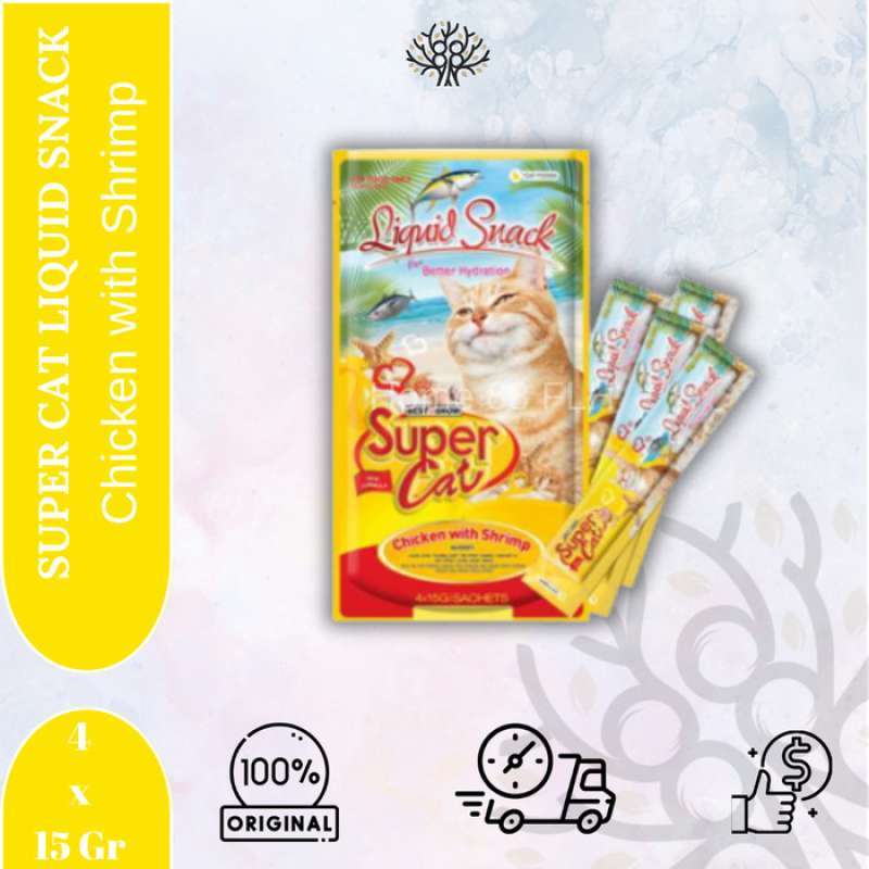 Jual Super Cat Liquid Snack Cemilan Treats Kucing Super Cat Creamy ...