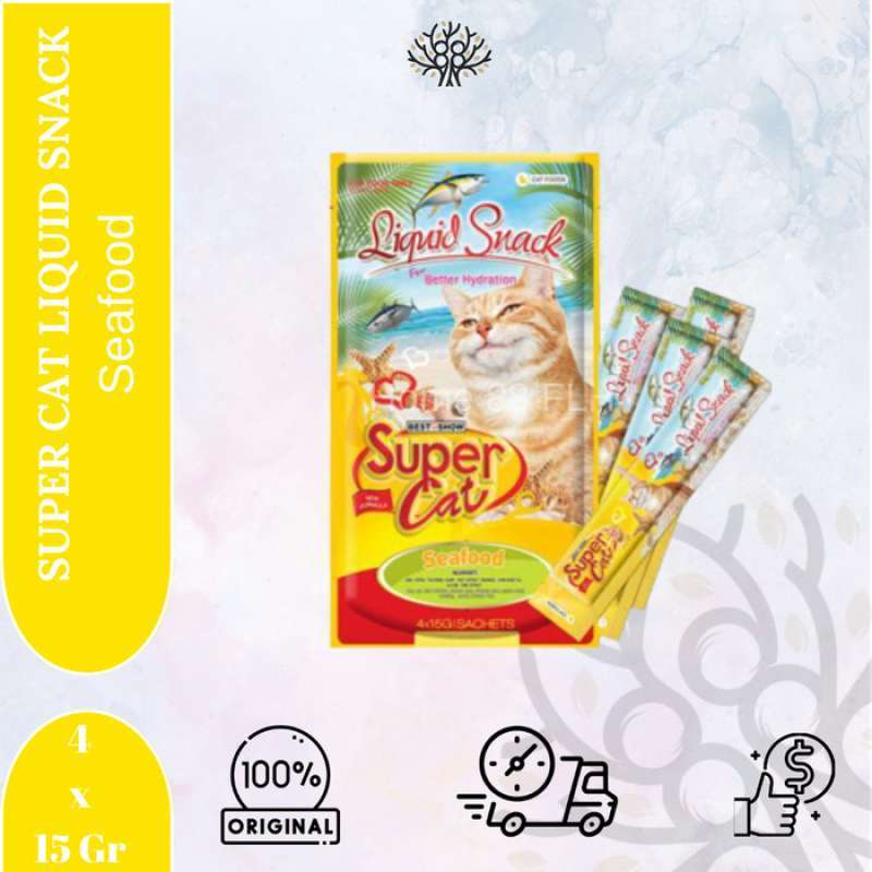 Jual Super Cat Liquid Snack Cemilan Treats Kucing Super Cat Creamy ...
