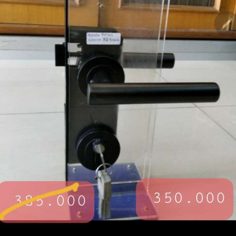 Promo Door Handle Roses Starck Hitam Stainless Gagang Tarikan Pintu ...