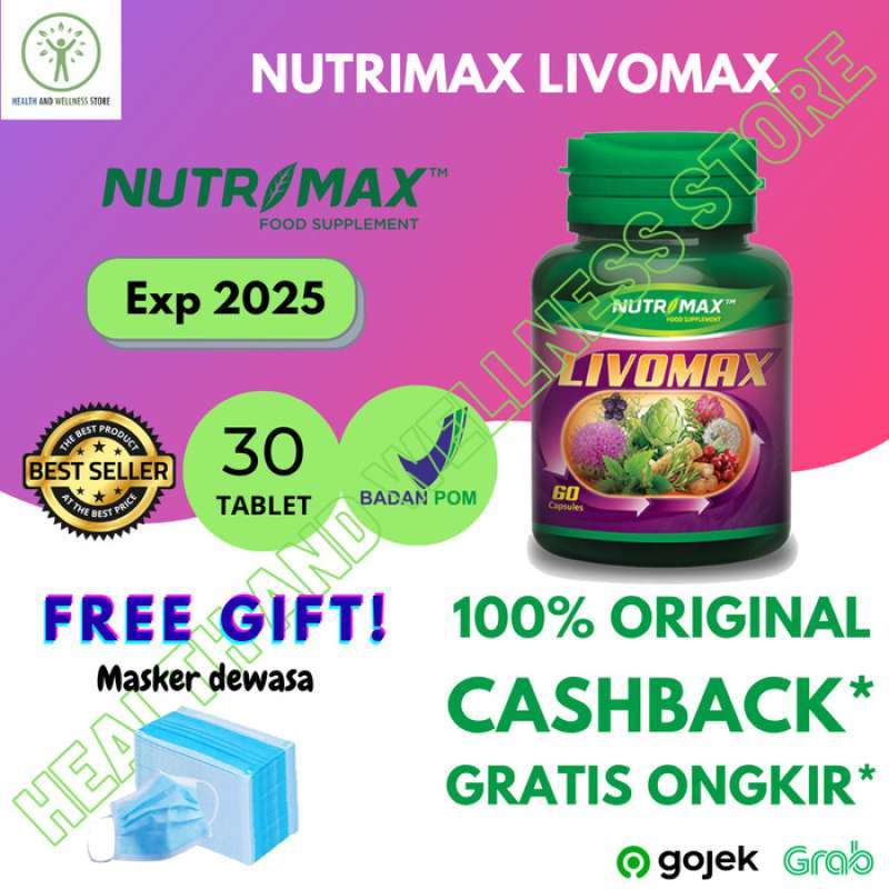 Promo NUTRIMAX LIVOMAX 60 TABLET KESEHATAN HATI LIVER GINJAL KIDNEY ...