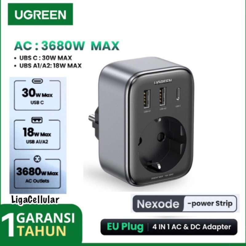 Jual Ugreen Wall 30w Charger Extender Usb Type C Fast Charging Power ...