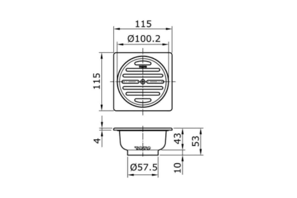 Promo Floor Drain Toto Tx1eb Saringan Pembuangan Air Kamar Mandi Diskon 23% Di Seller Thunder ...