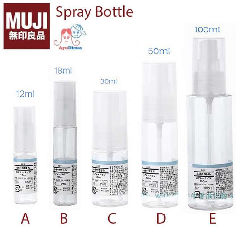 Promo Muji - Pet Spray Travel Bottle - Botol Penyimpanan Diskon 23% Di Seller Zainka Store ...
